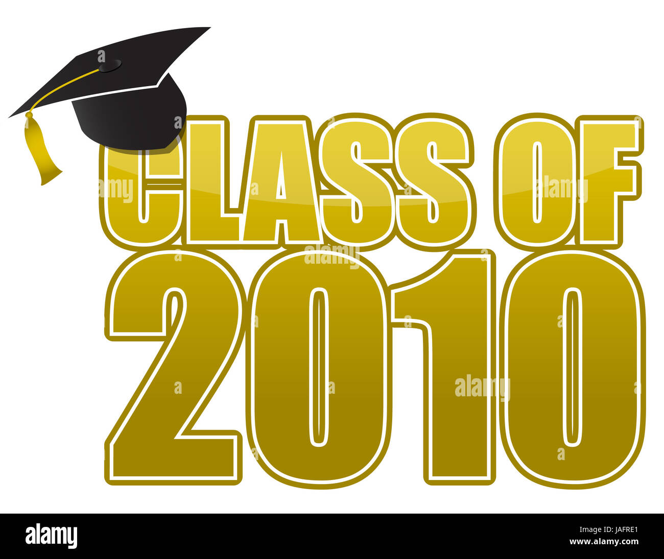 Graduation 2010 cap isolated on white background Stock Photo - Alamy