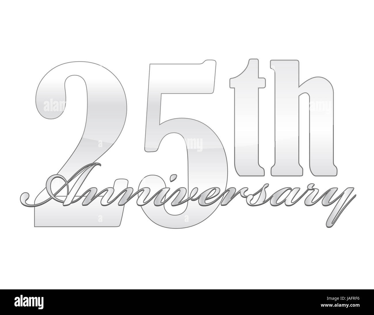 25th anniversary 3d gold hi-res stock photography and images - Alamy