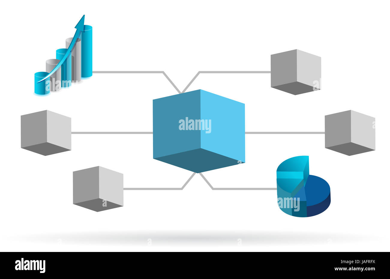 3d box diagram illustration design over white background Stock Photo ...