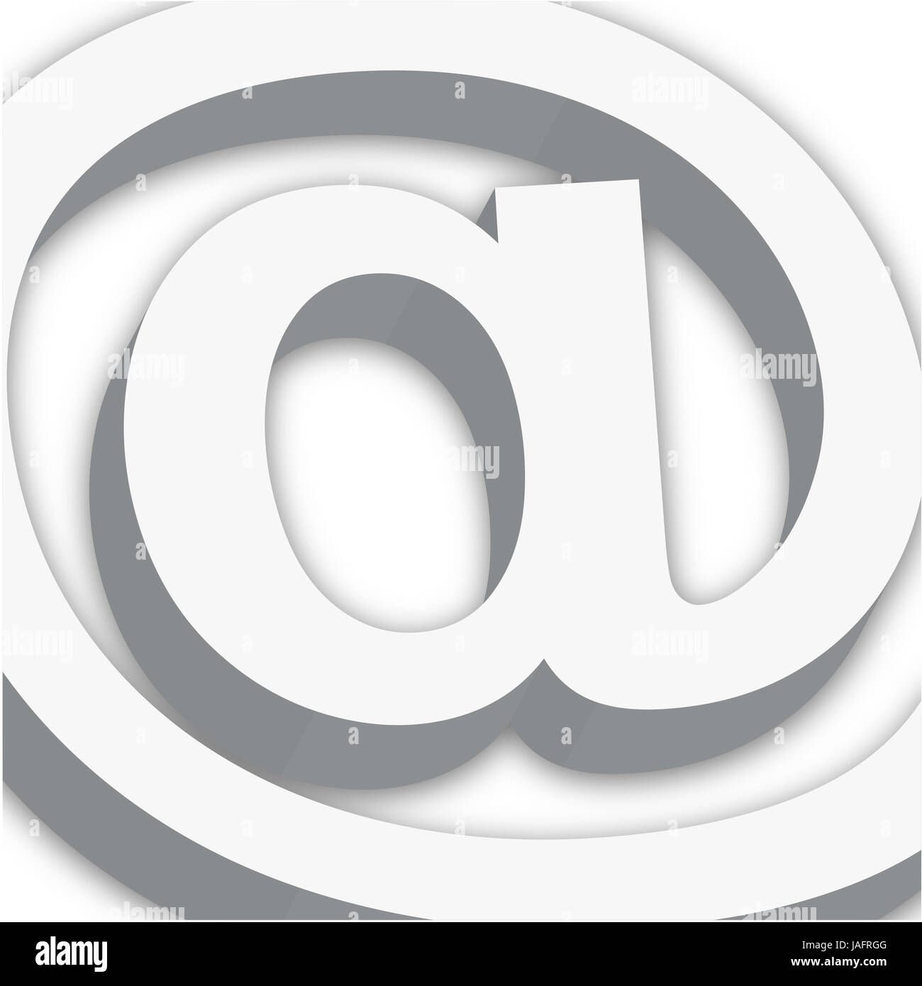 Email sign isolated on white. Vector file available Stock Photo - Alamy