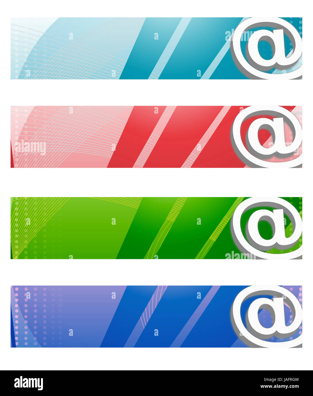 Internet Digital banners in four different colors Stock Photo - Alamy