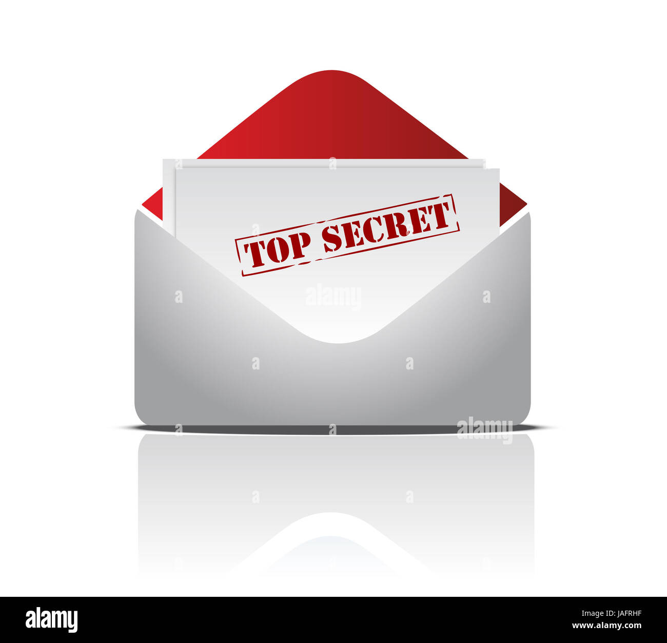 Top secret letter illustration design over white Stock Photo - Alamy