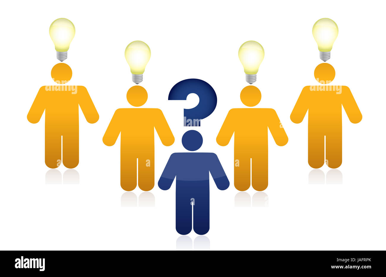 Idea and question mark illustration design Stock Photo - Alamy