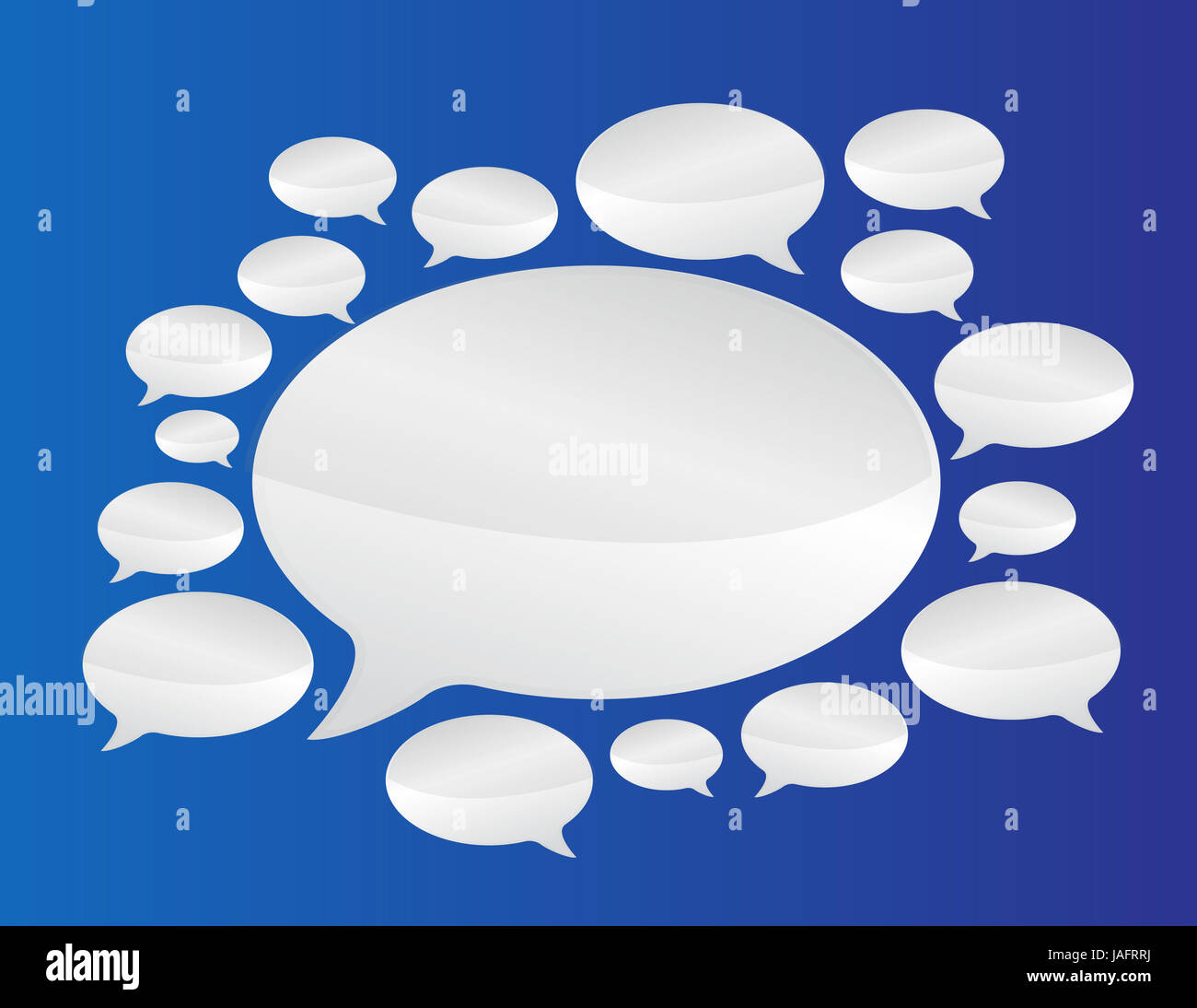 Speech bubbles communication concept illustration Stock Photo - Alamy