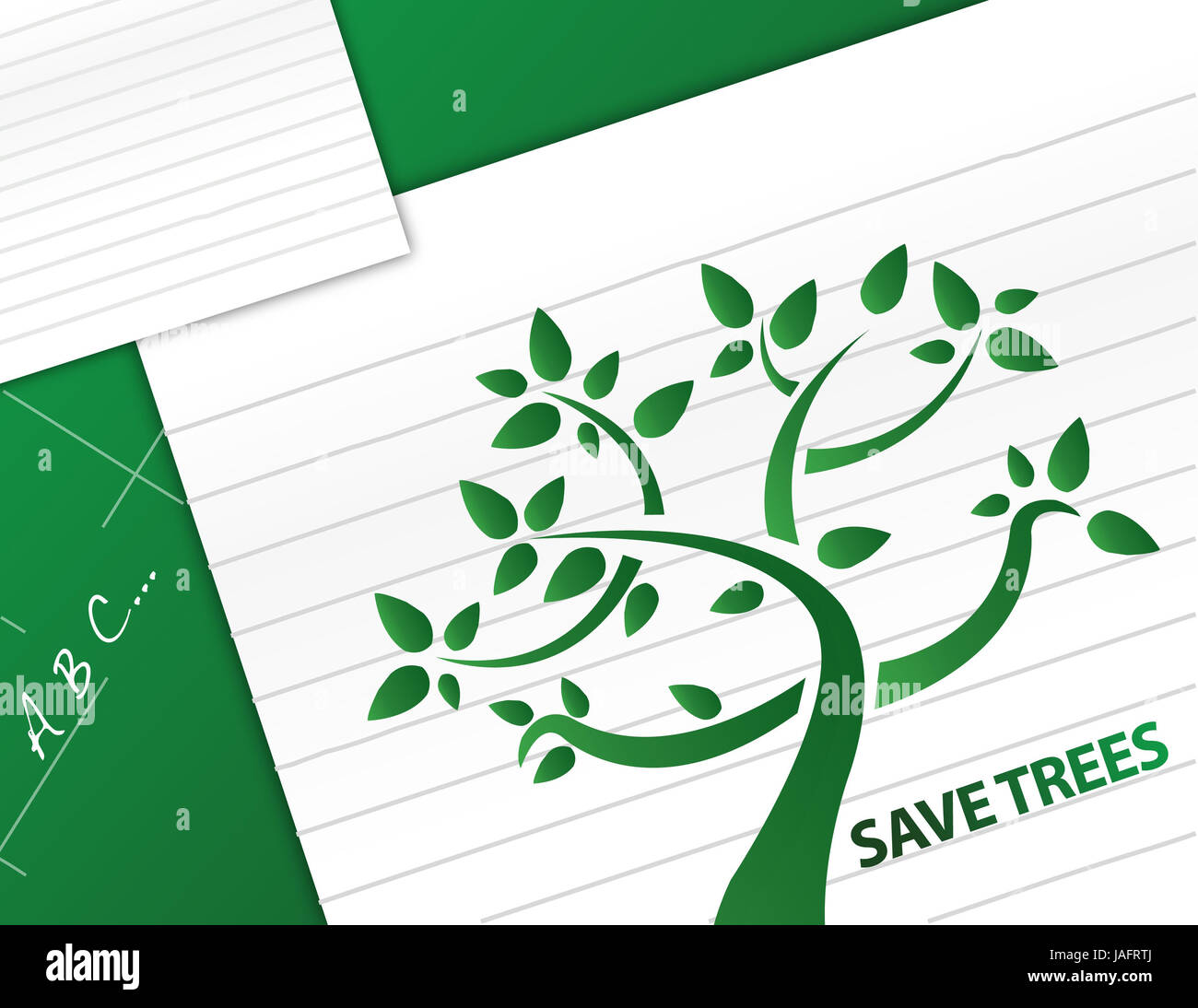 save trees illustration design background Stock Photo - Alamy