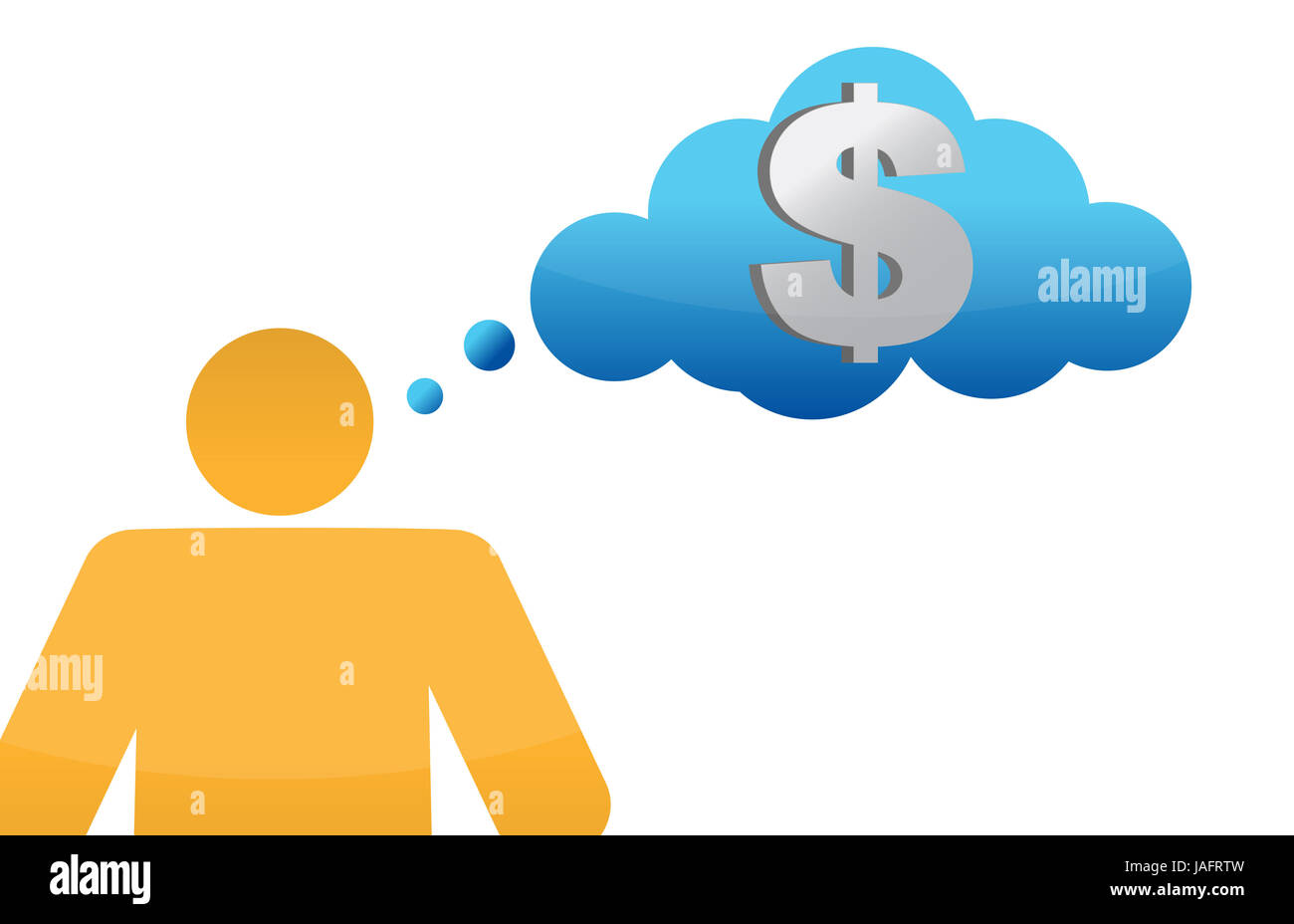 icon thinking in money illustration Stock Photo - Alamy