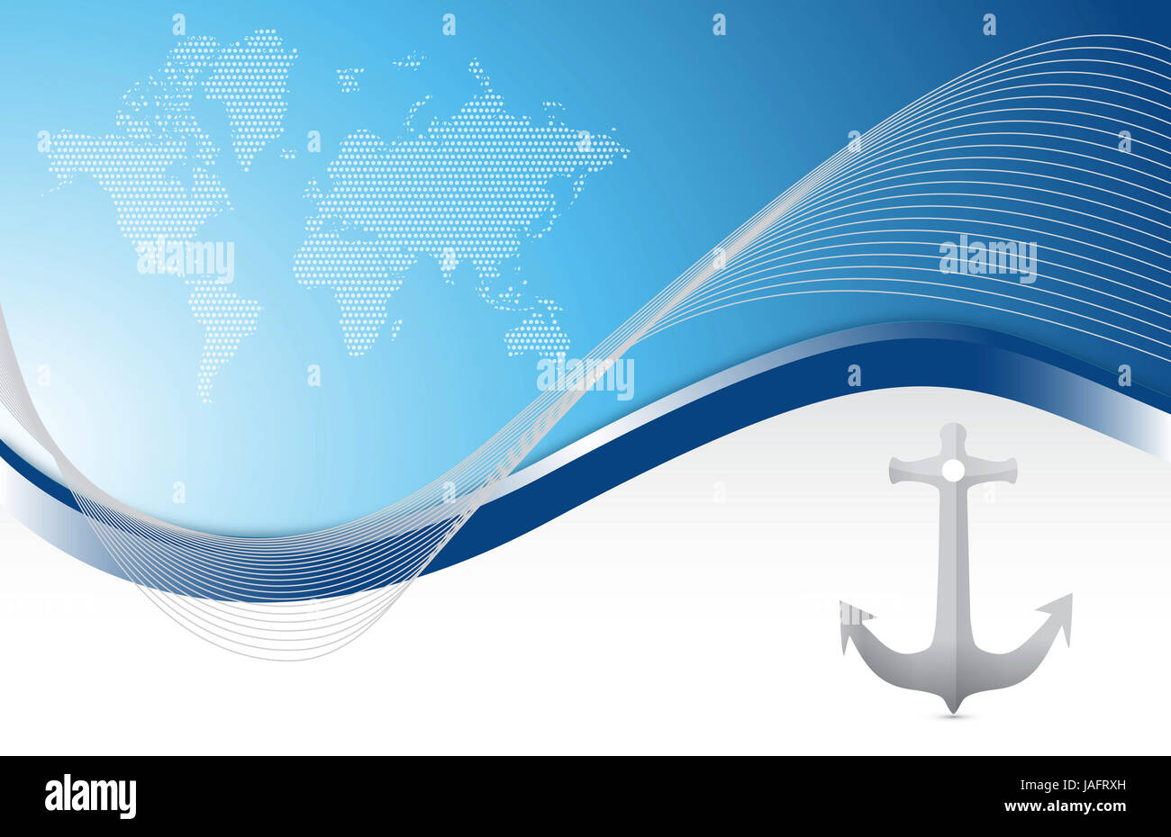 nautical wave background illustration design with map Stock Photo - Alamy