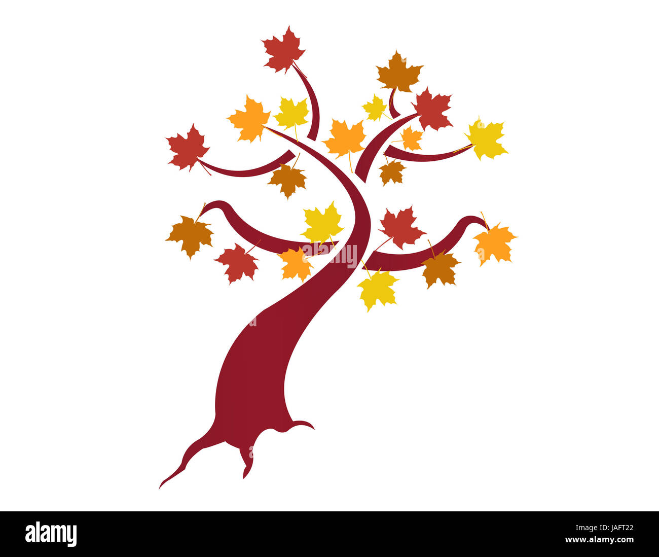 Beautiful autumn tree over Cut Out Stock Images & Pictures - Alamy