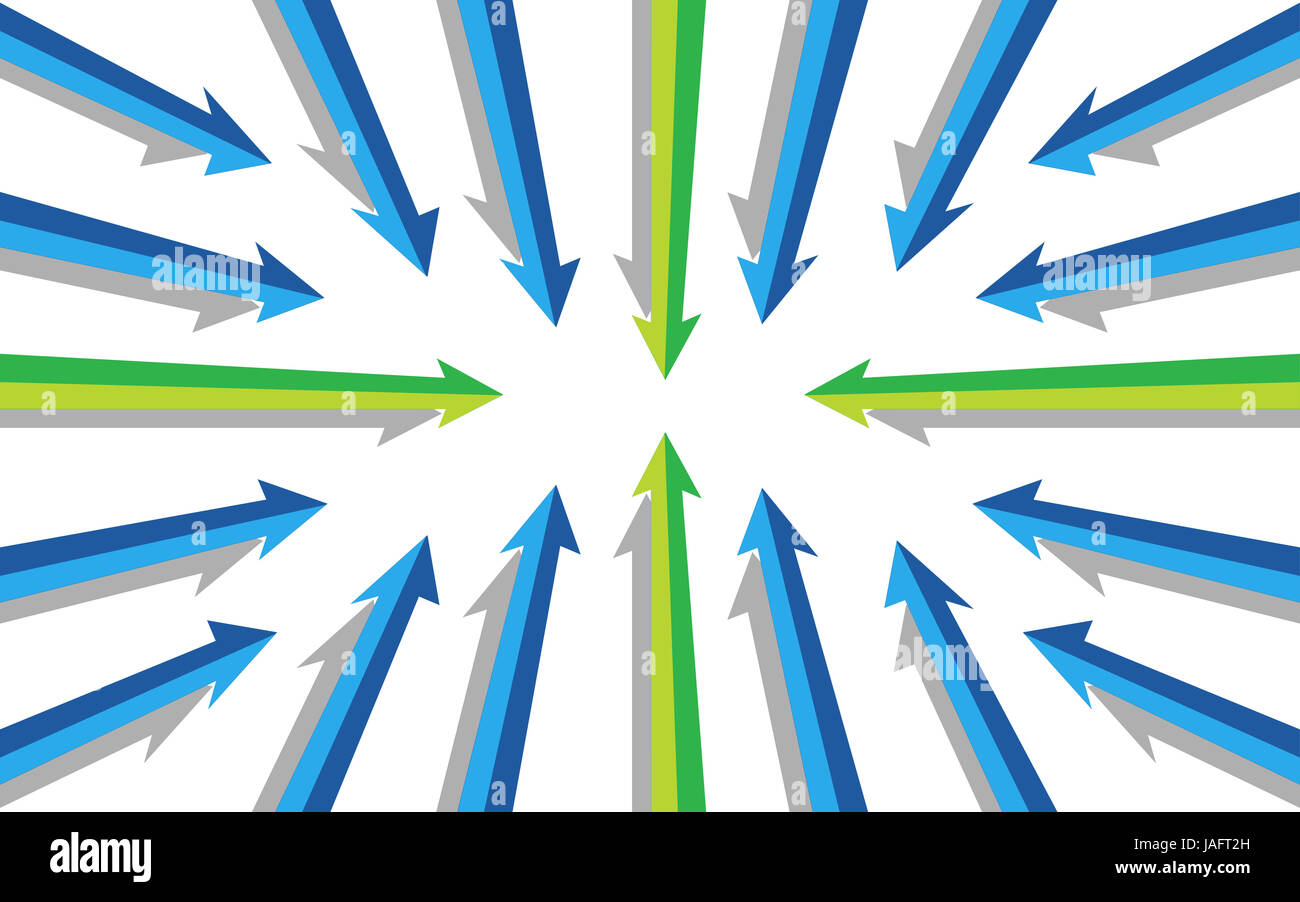 various arrows pointing to the same direction illustration design Stock ...
