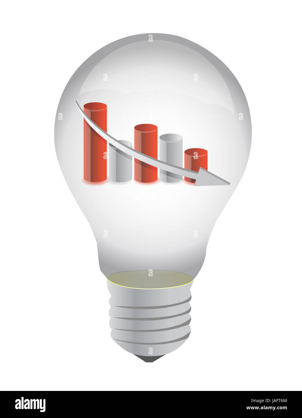 Glass light bulb and business graph inside hi-res stock photography and ...