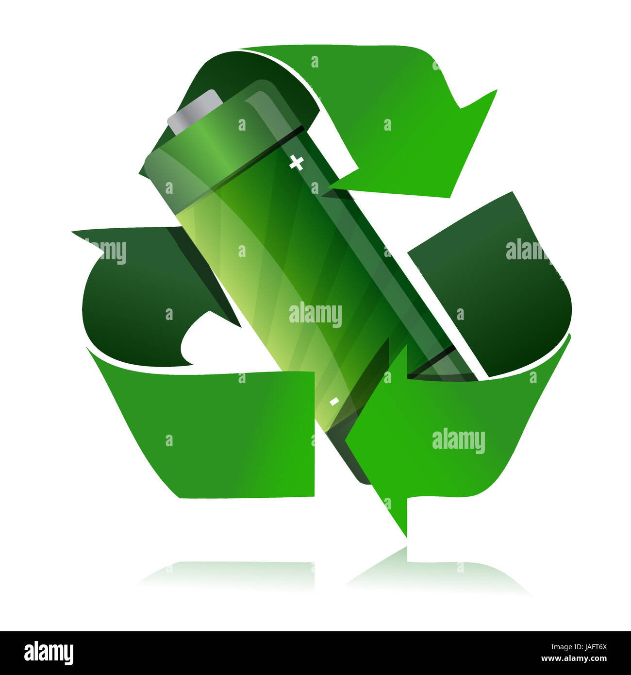 battery recycling symbol illustration design over a white background ...