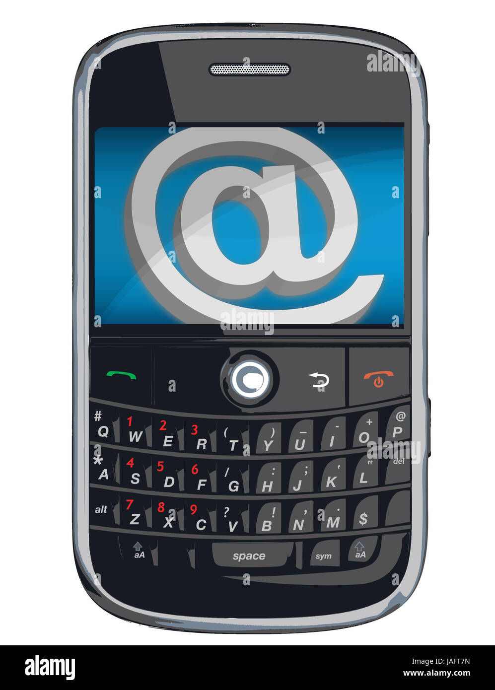 Vector cell phone mail Stock Photo - Alamy