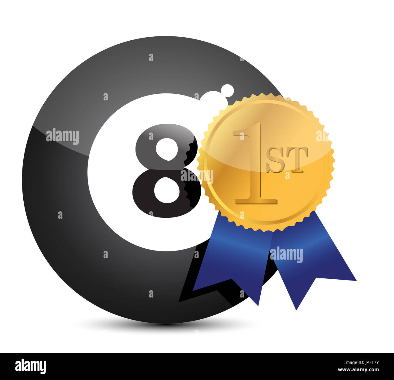 Award winning eight ball illustration design Stock Photo - Alamy