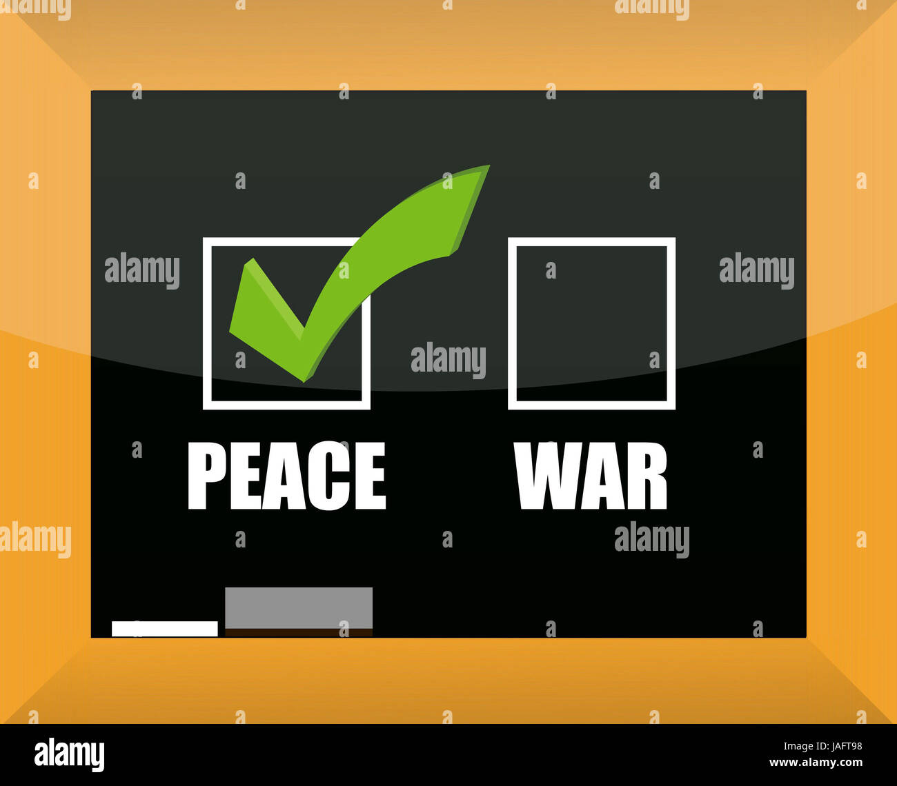 Chalk drawing - choose between peace and war illustration Stock Photo ...