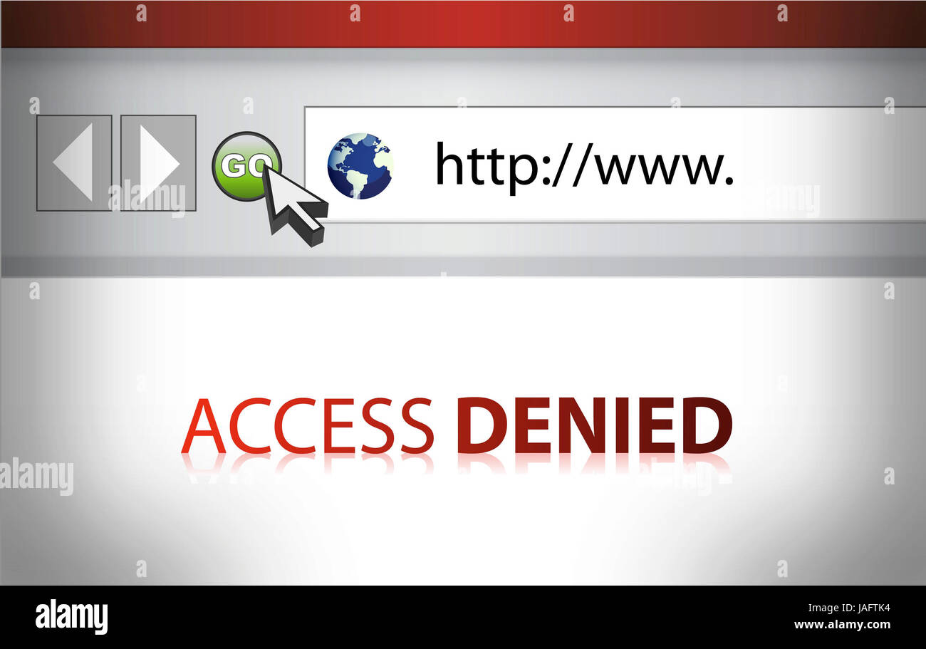 Website access denied illustration design Stock Photo - Alamy