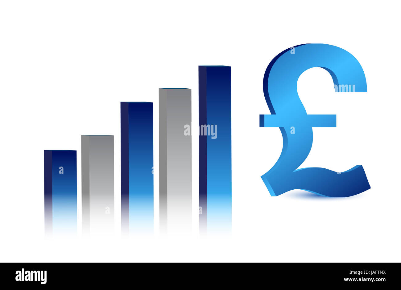 currency business blue British pound graph illustration Stock Photo - Alamy