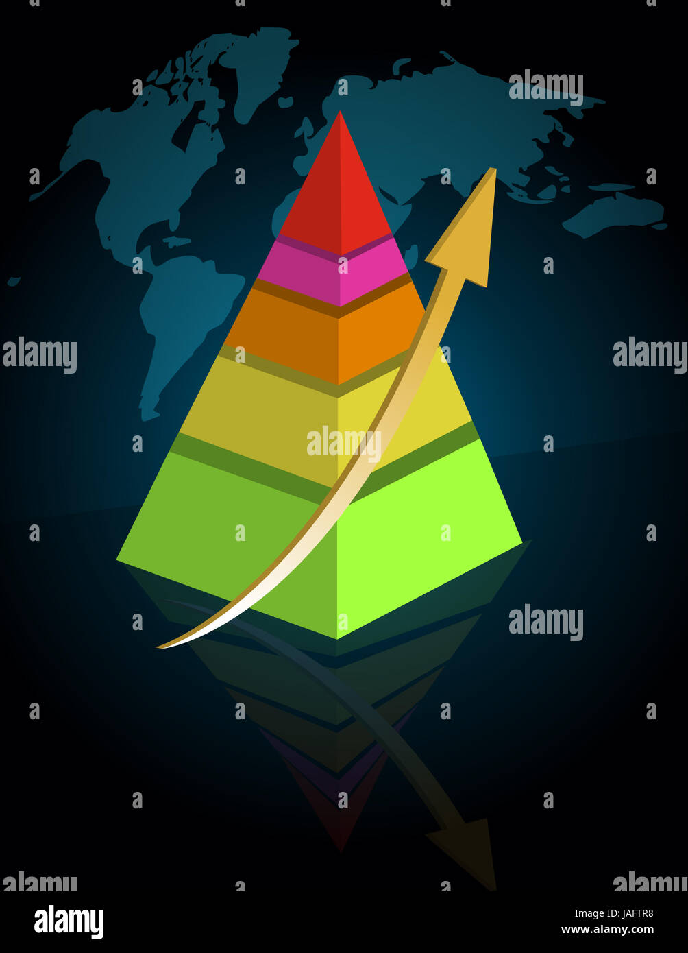 Vertical successful pyramid image Stock Photo - Alamy