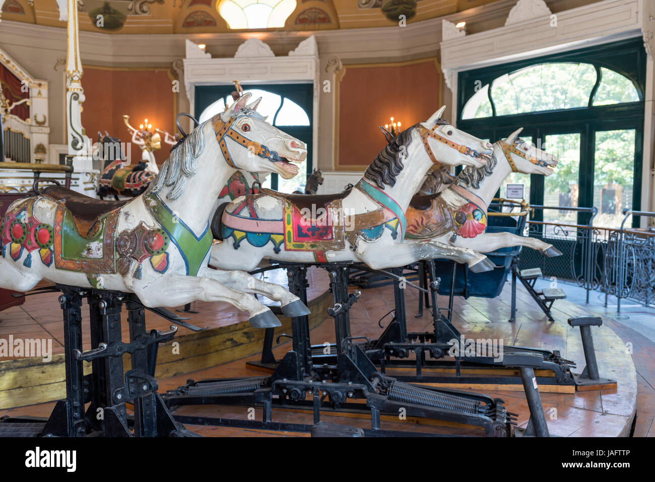 Merry go round, Vidampark, Budapest, Hungary Stock Photo - Alamy