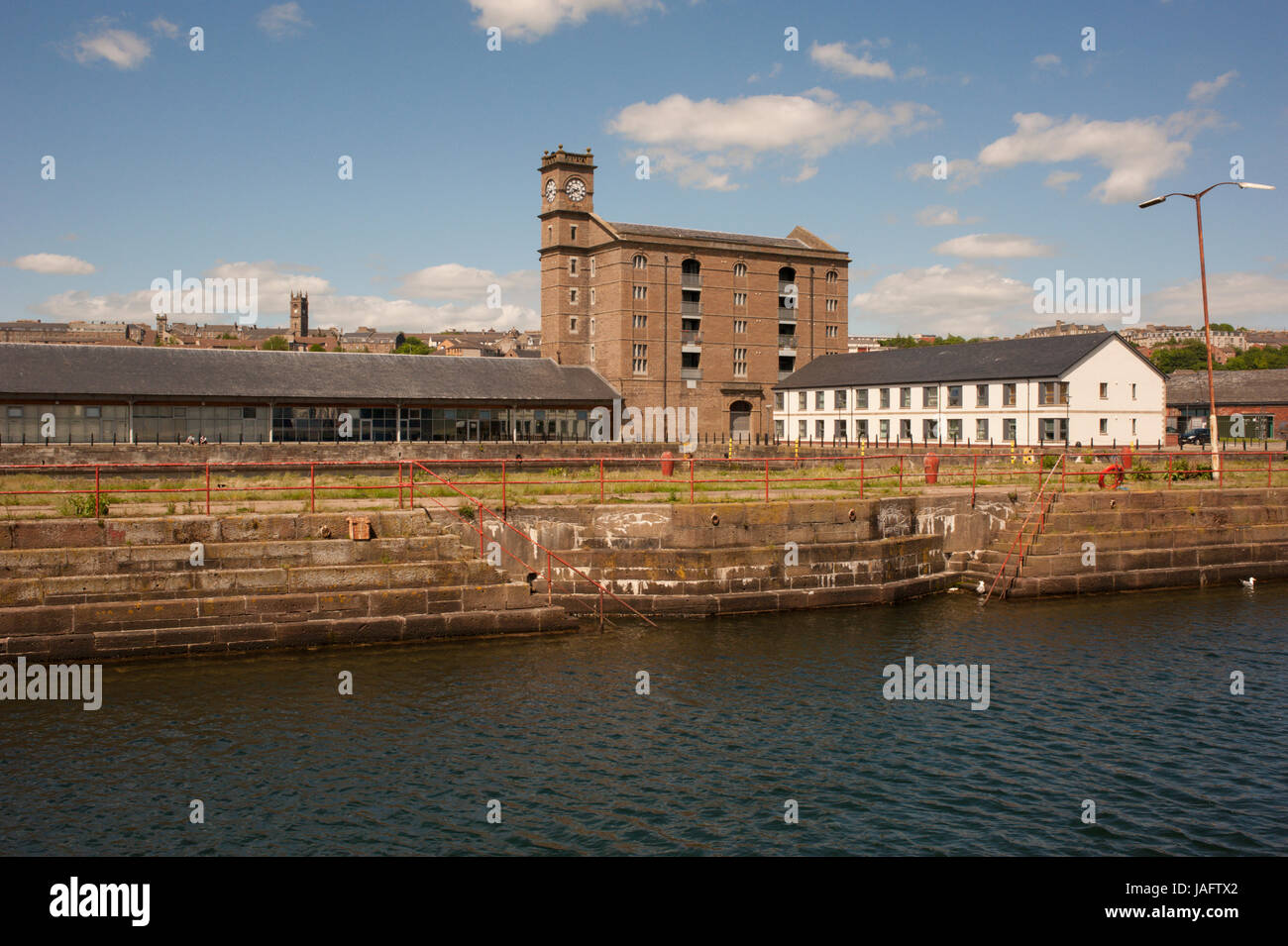 Dundee City Quay and Watchtower at Victoria Dock.Situated on the north ...