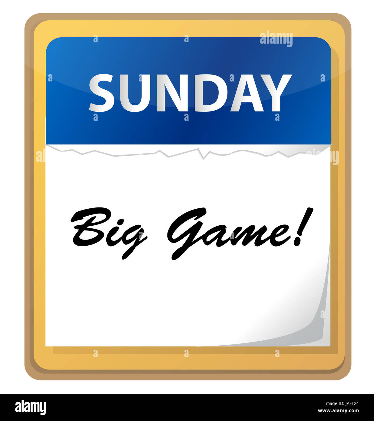 big game reminder illustration design Stock Photo - Alamy