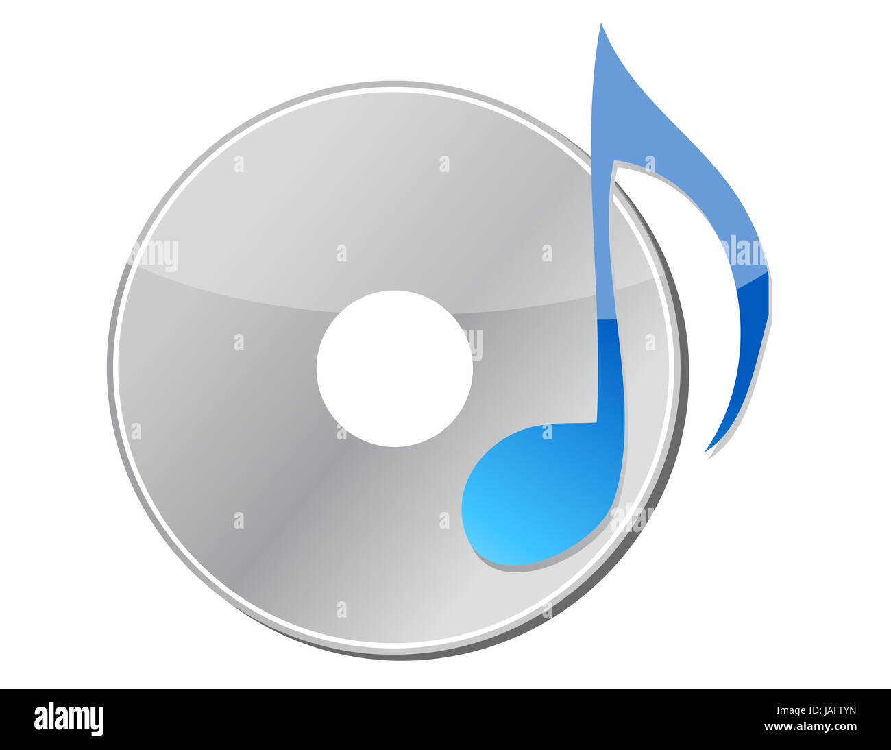 CD with musical note Stock Photo - Alamy