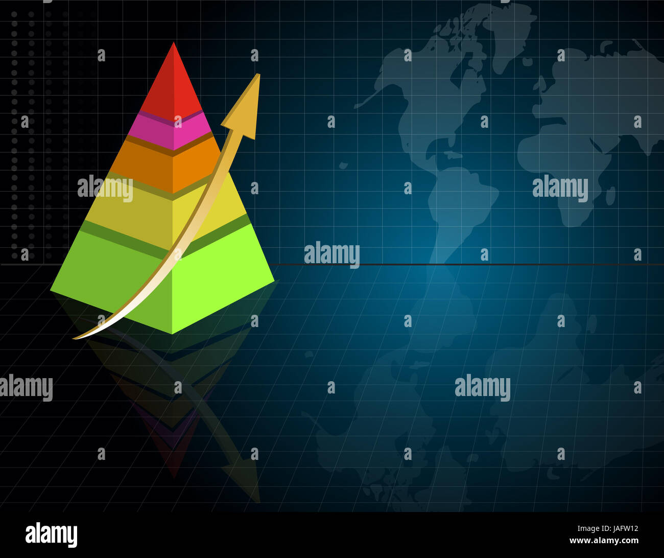 Pyramid business graph Stock Photo - Alamy