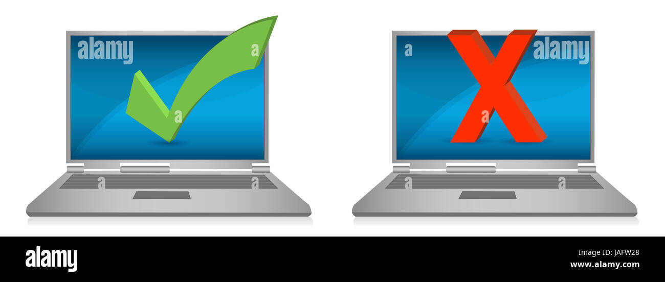 Check and x marks Stock Photo - Alamy