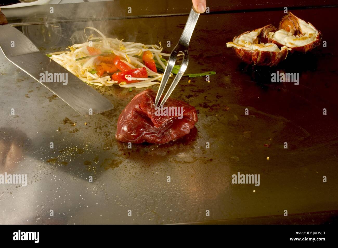 Quick fried Japanese sea food Stock Photo - Alamy