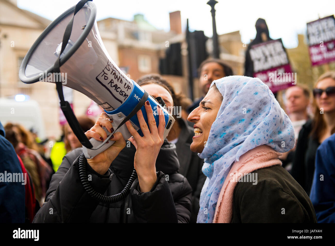 EDL / Britain First rally with counter demo by the Unite Against ...