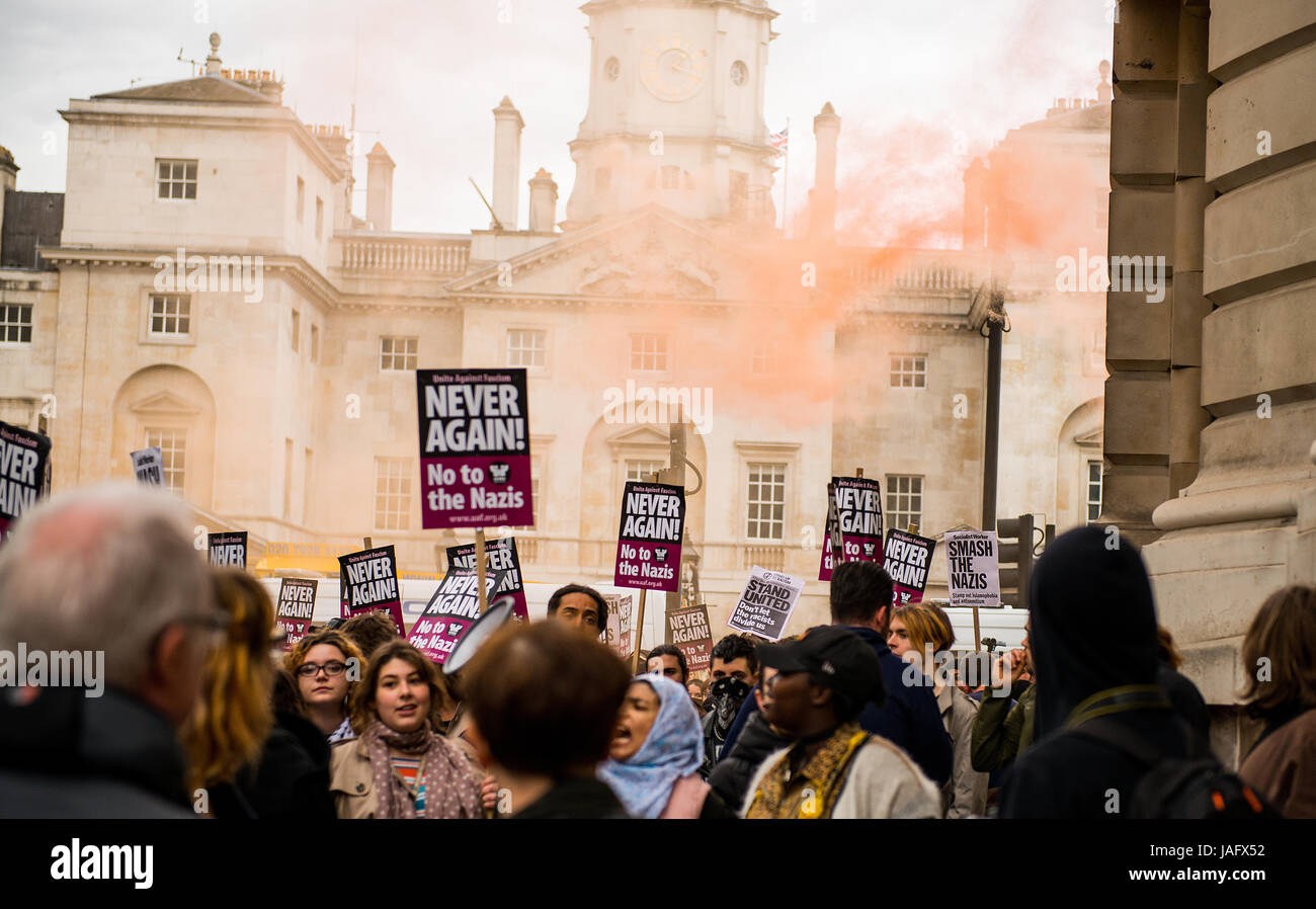 EDL / Britain First rally with counter demo by the Unite Against ...
