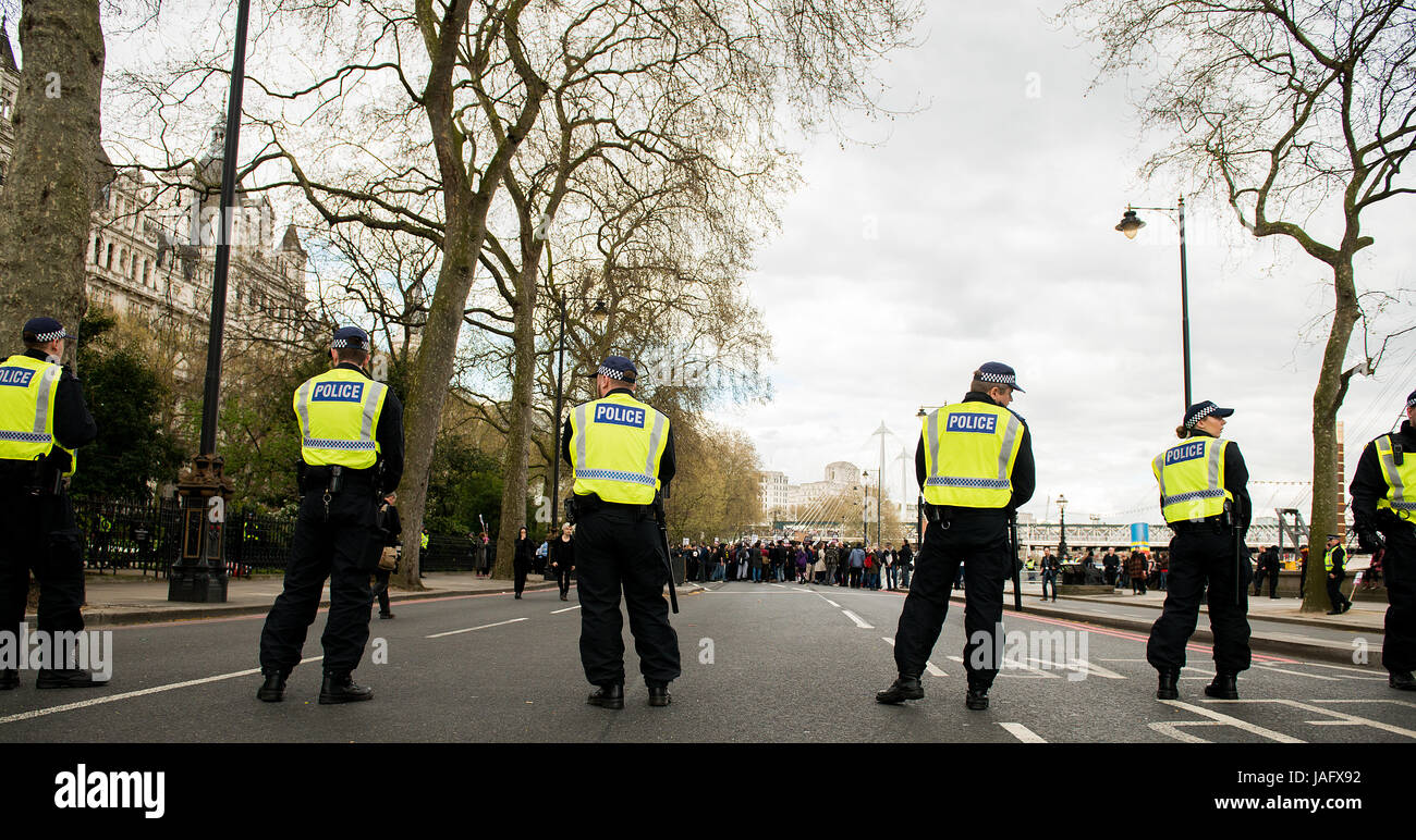 EDL / Britain First rally with counter demo by the Unite Against ...
