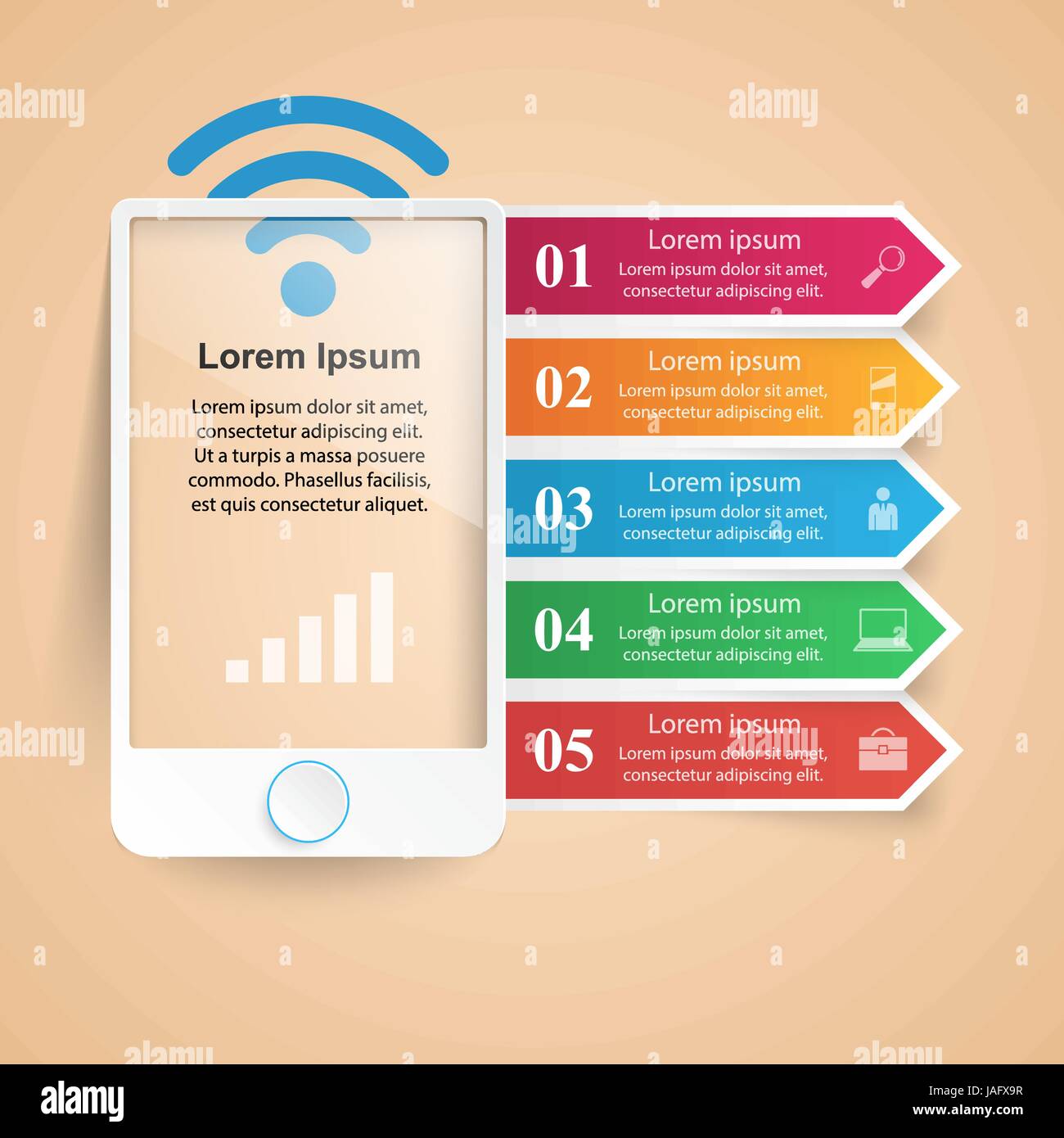 3D infographic. Smartphone icon Stock Vector Image & Art - Alamy