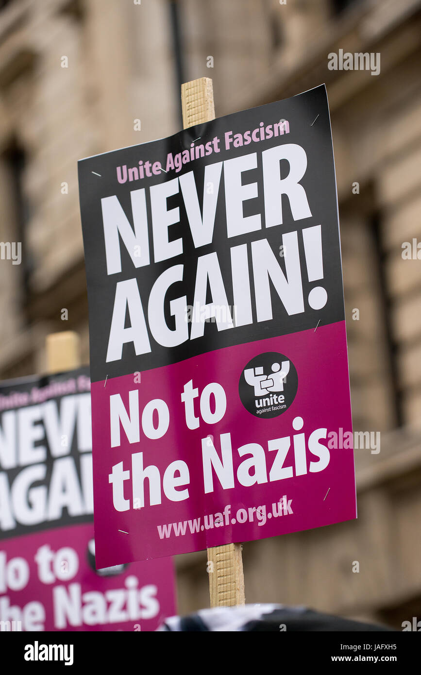 EDL / Britain First rally with counter demo by the Unite Against ...