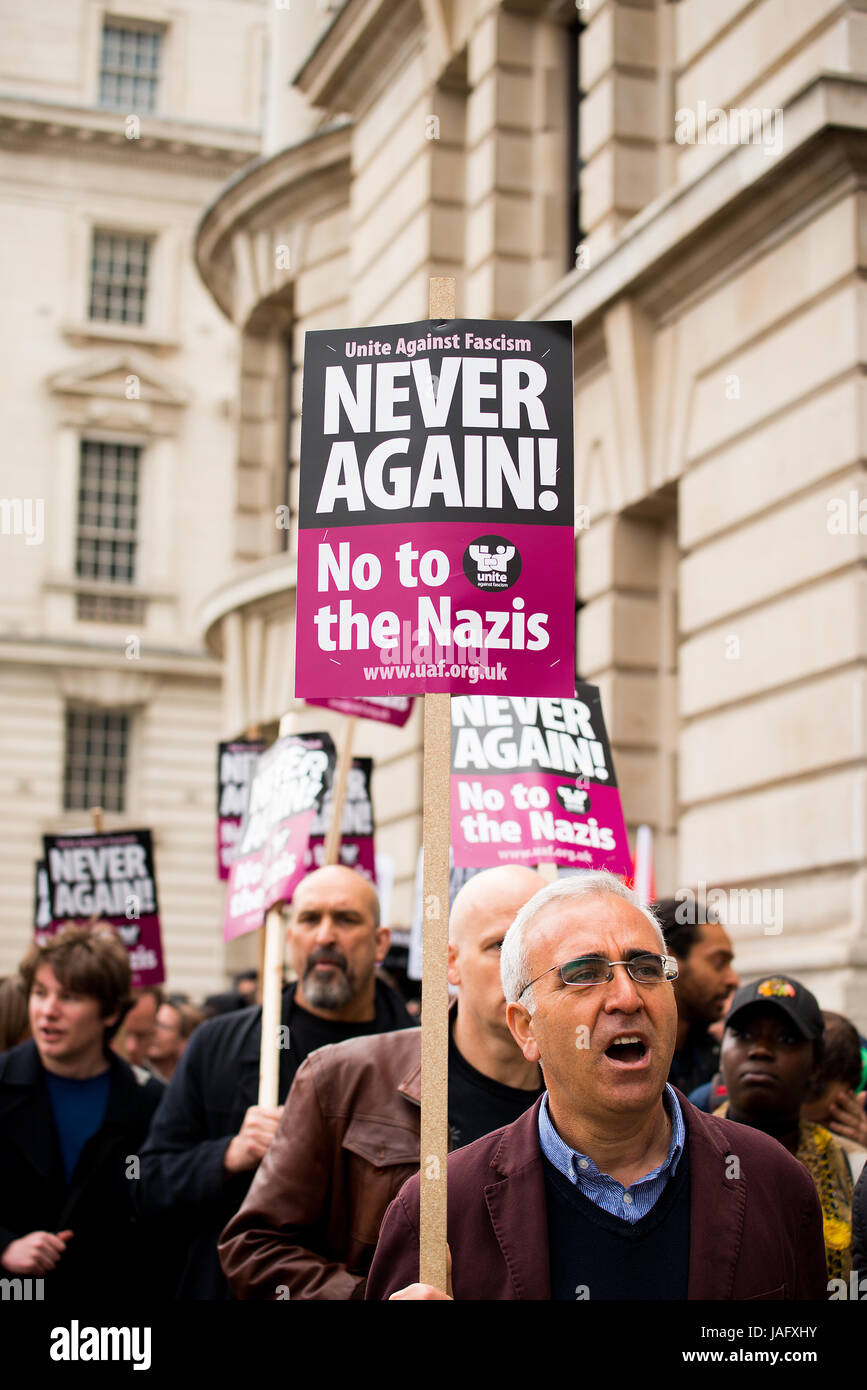 EDL / Britain First rally with counter demo by the Unite Against ...