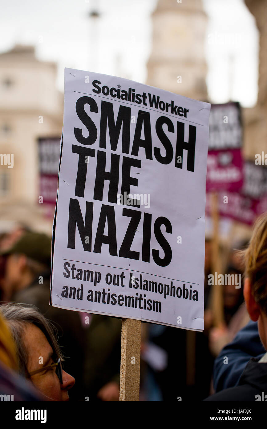 EDL / Britain First rally with counter demo by the Unite Against ...