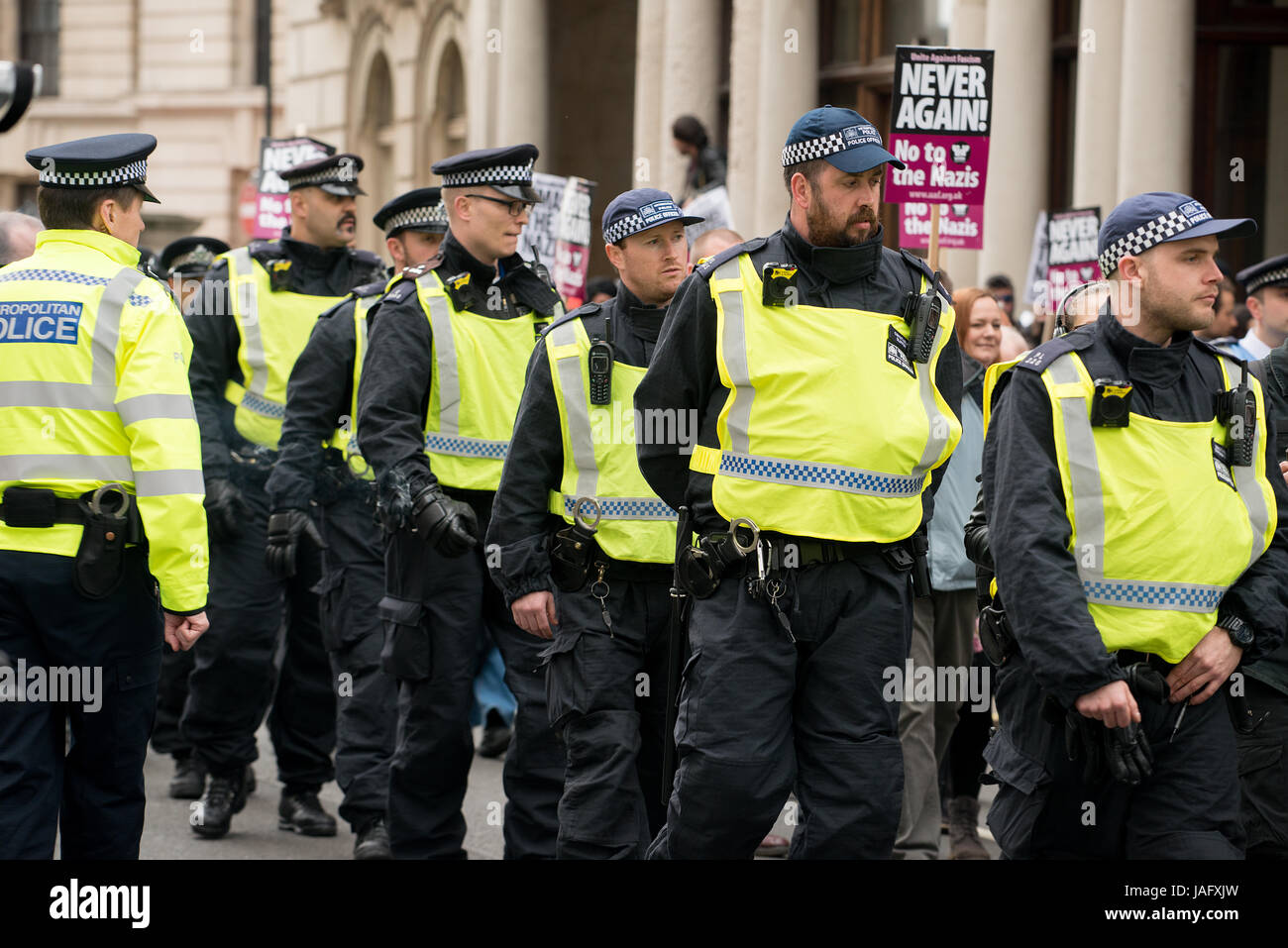 EDL / Britain First rally with counter demo by the Unite Against ...
