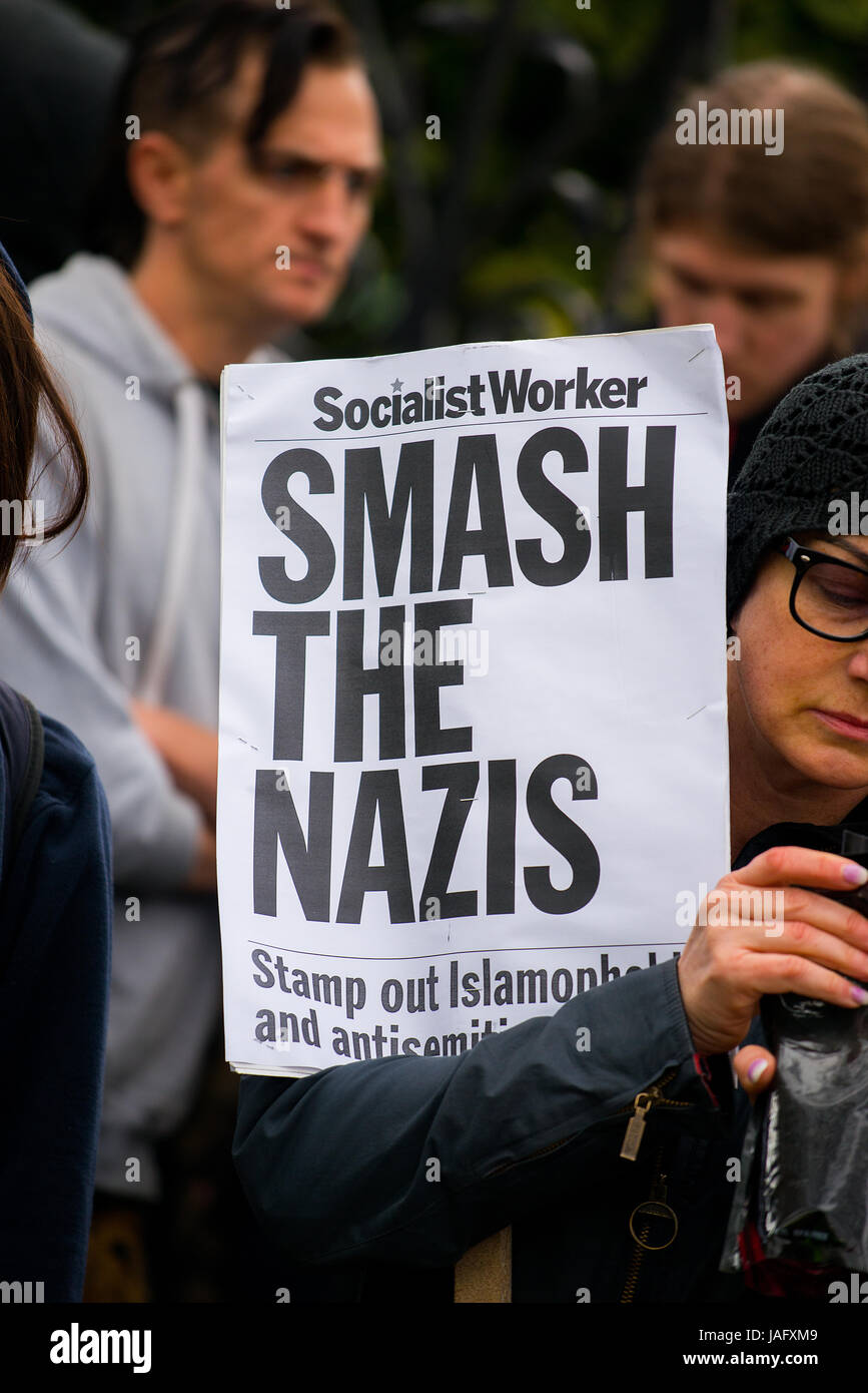 EDL / Britain First rally with counter demo by the Unite Against ...