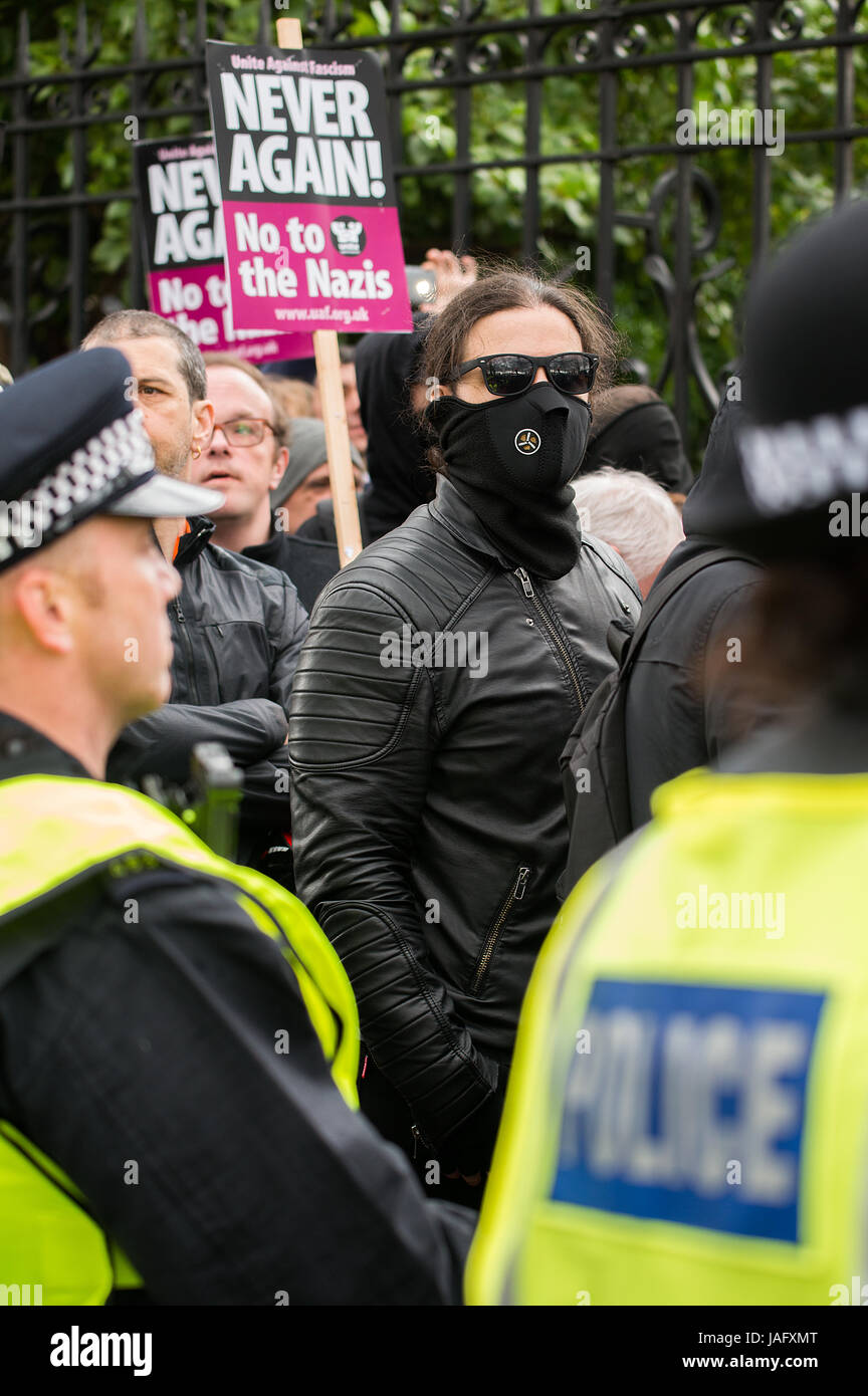 EDL / Britain First rally with counter demo by the Unite Against ...
