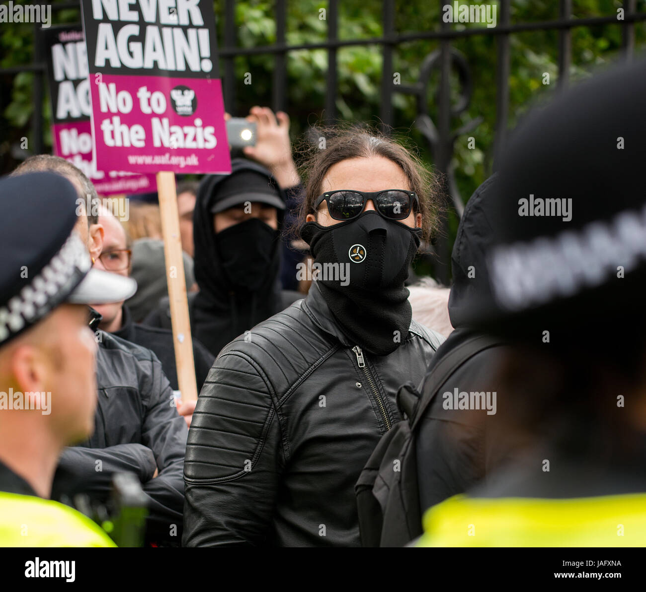 EDL / Britain First rally with counter demo by the Unite Against ...
