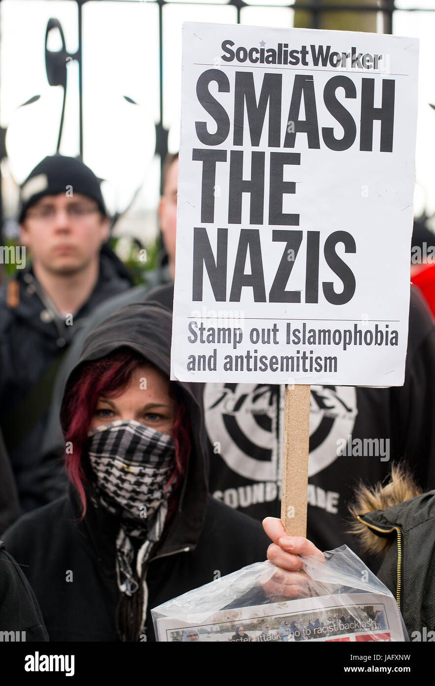 EDL / Britain First rally with counter demo by the Unite Against ...