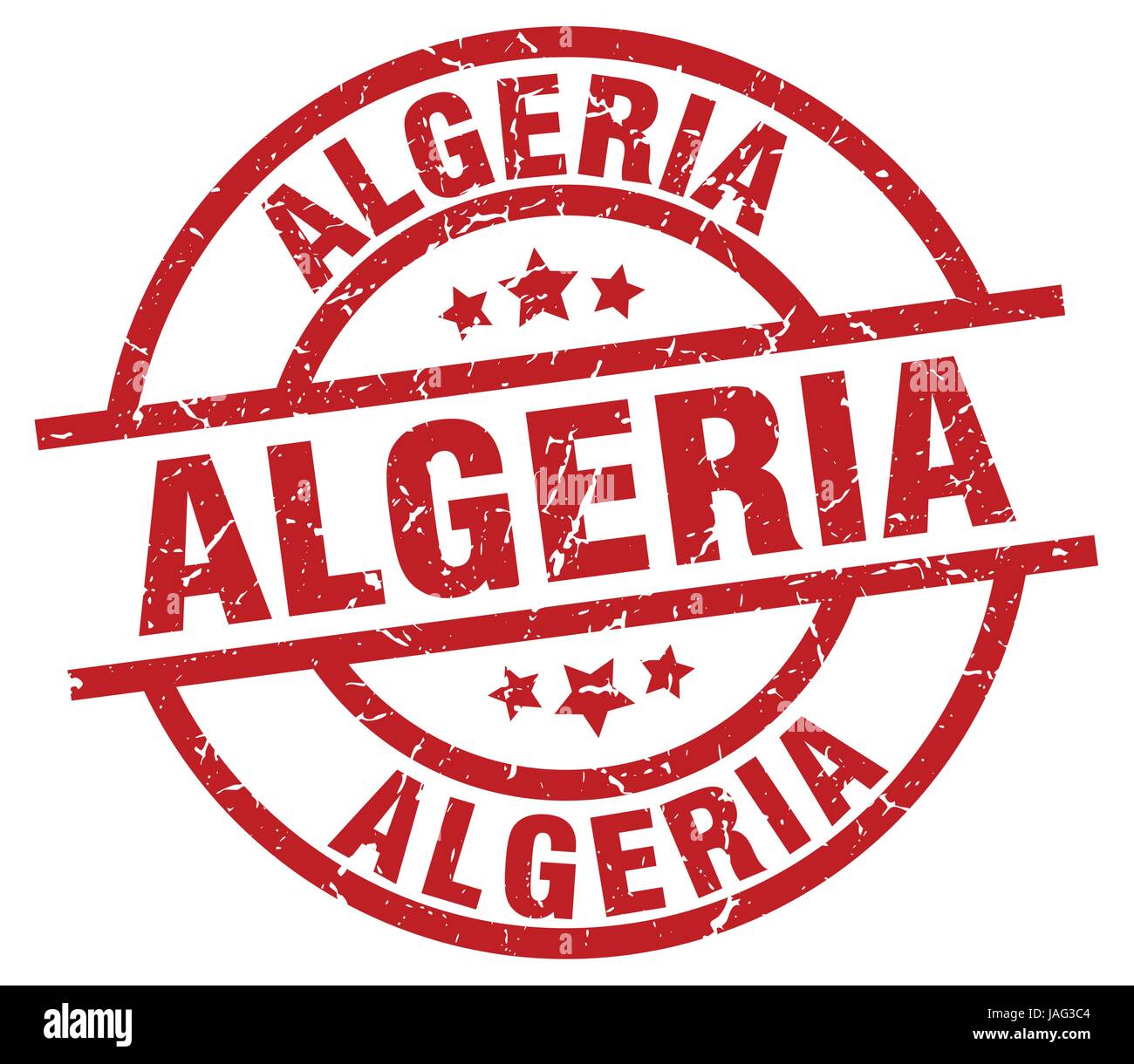 Algeria red round grunge stamp Stock Vector Images - Alamy