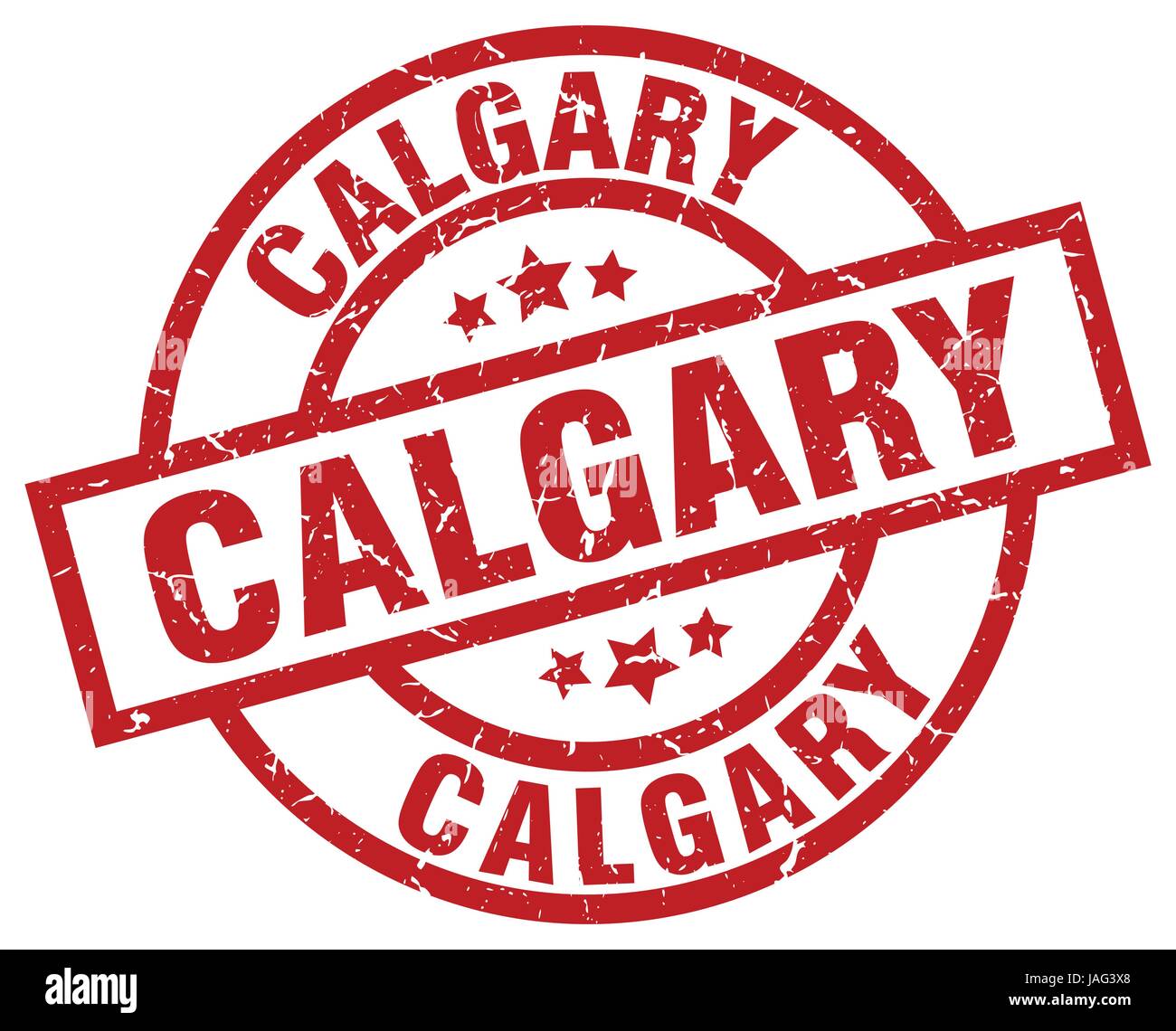 Calgary red round grunge stamp Stock Vector Image & Art - Alamy