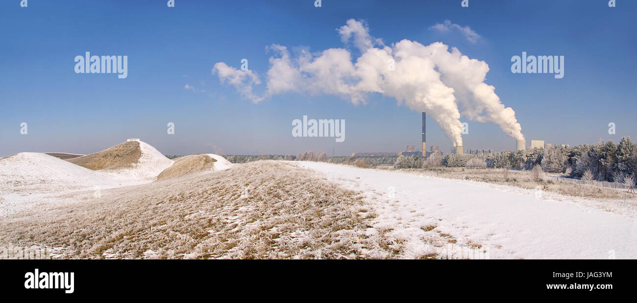 Boxberg Kraftwerk im Winter - power plant Boxberg in winter 04 Stock ...