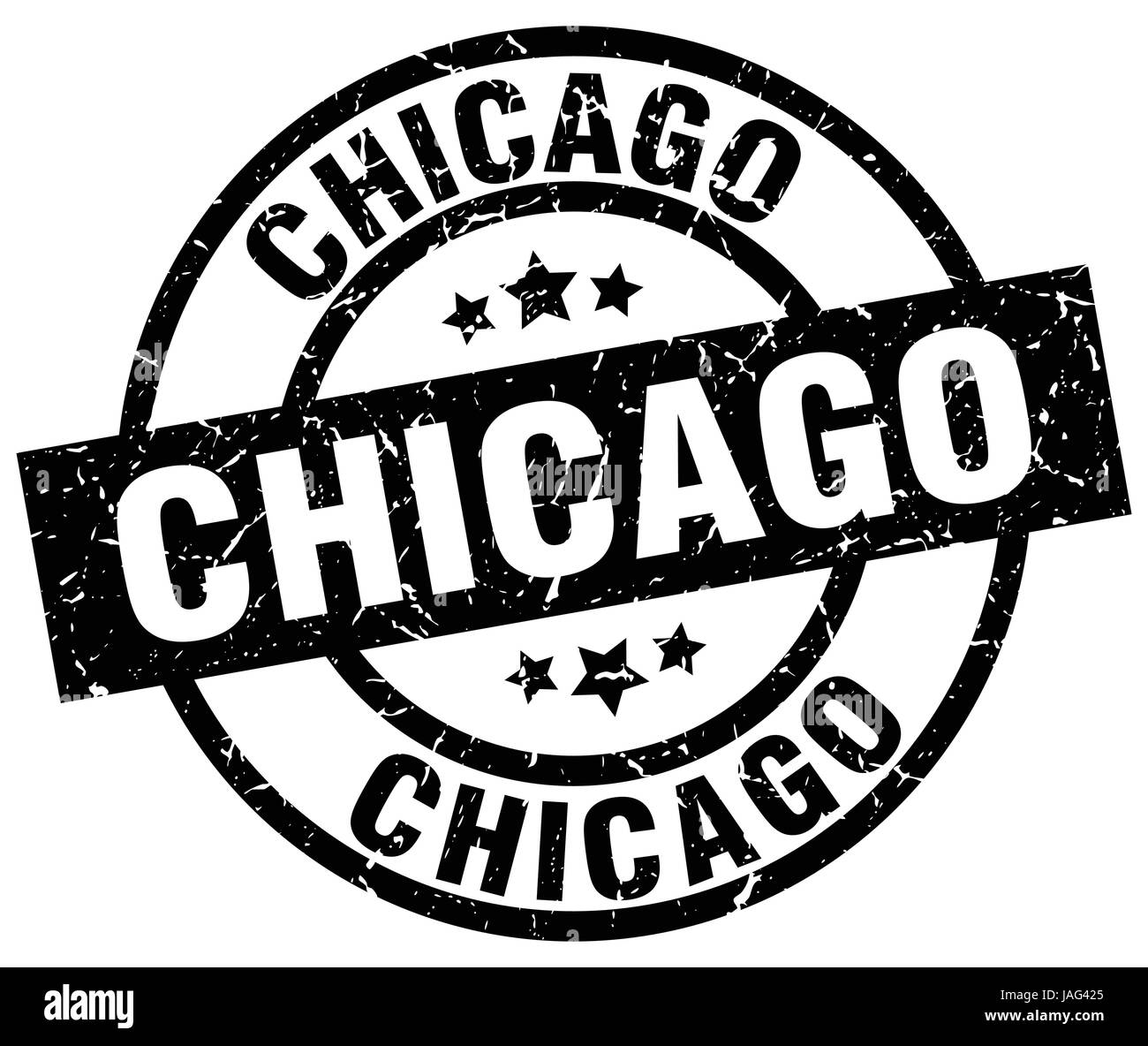 Chicago black round grunge stamp Stock Vector Image & Art - Alamy