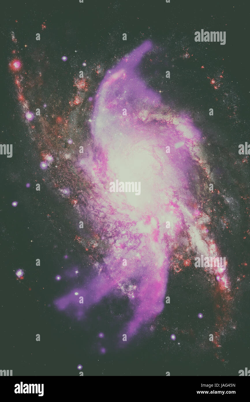 Galaxy and nebula. Elements of this Image Furnished by NASA Stock Photo ...
