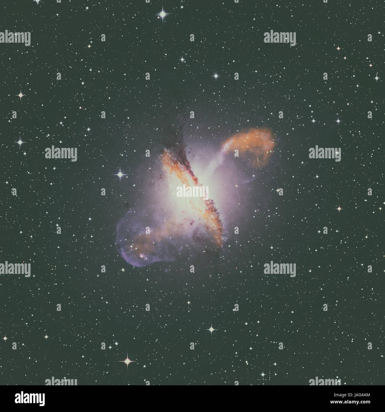 Centaurus A or NGC 5128 is a prominent galaxy in the constellation of ...