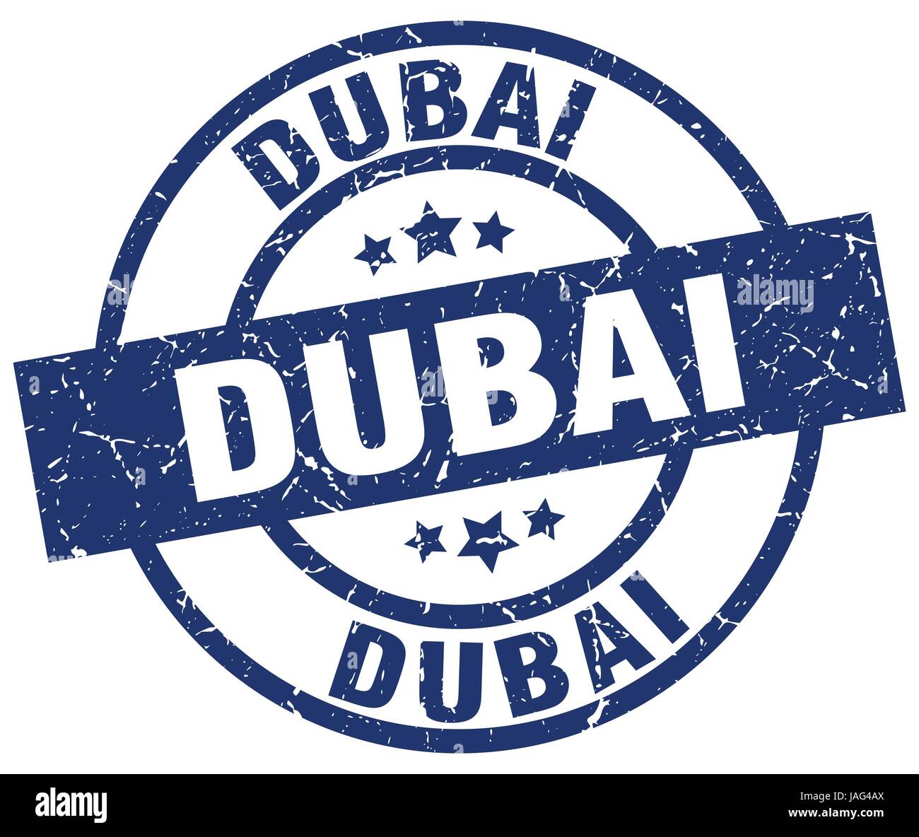 Dubai blue round grunge stamp Stock Vector Image & Art - Alamy