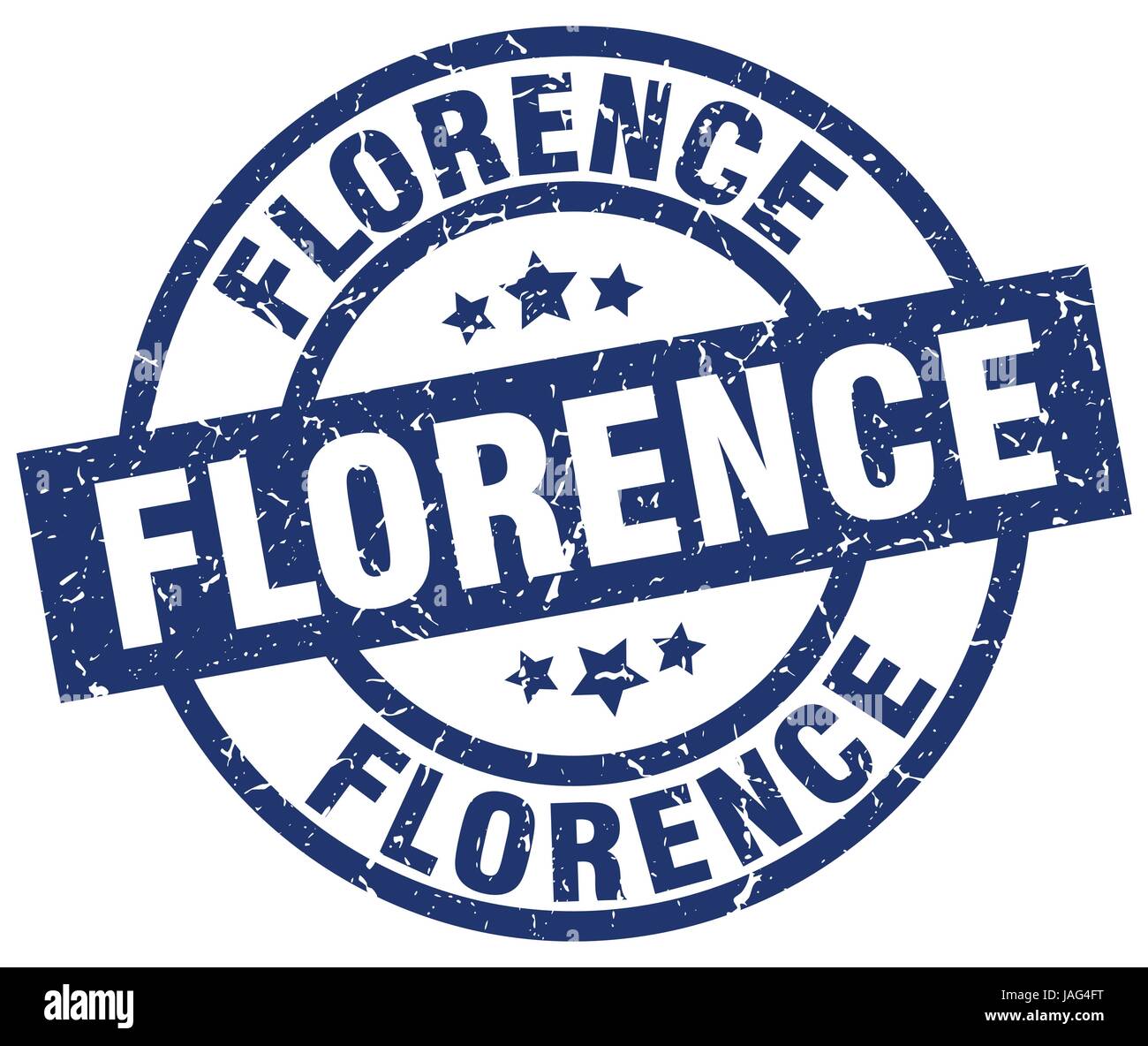 Florence blue round grunge stamp Stock Vector Image & Art - Alamy