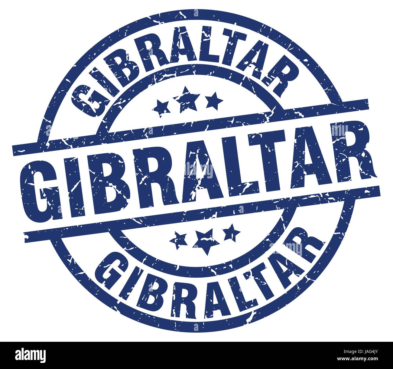 Gibraltar blue round grunge stamp Stock Vector Image & Art - Alamy