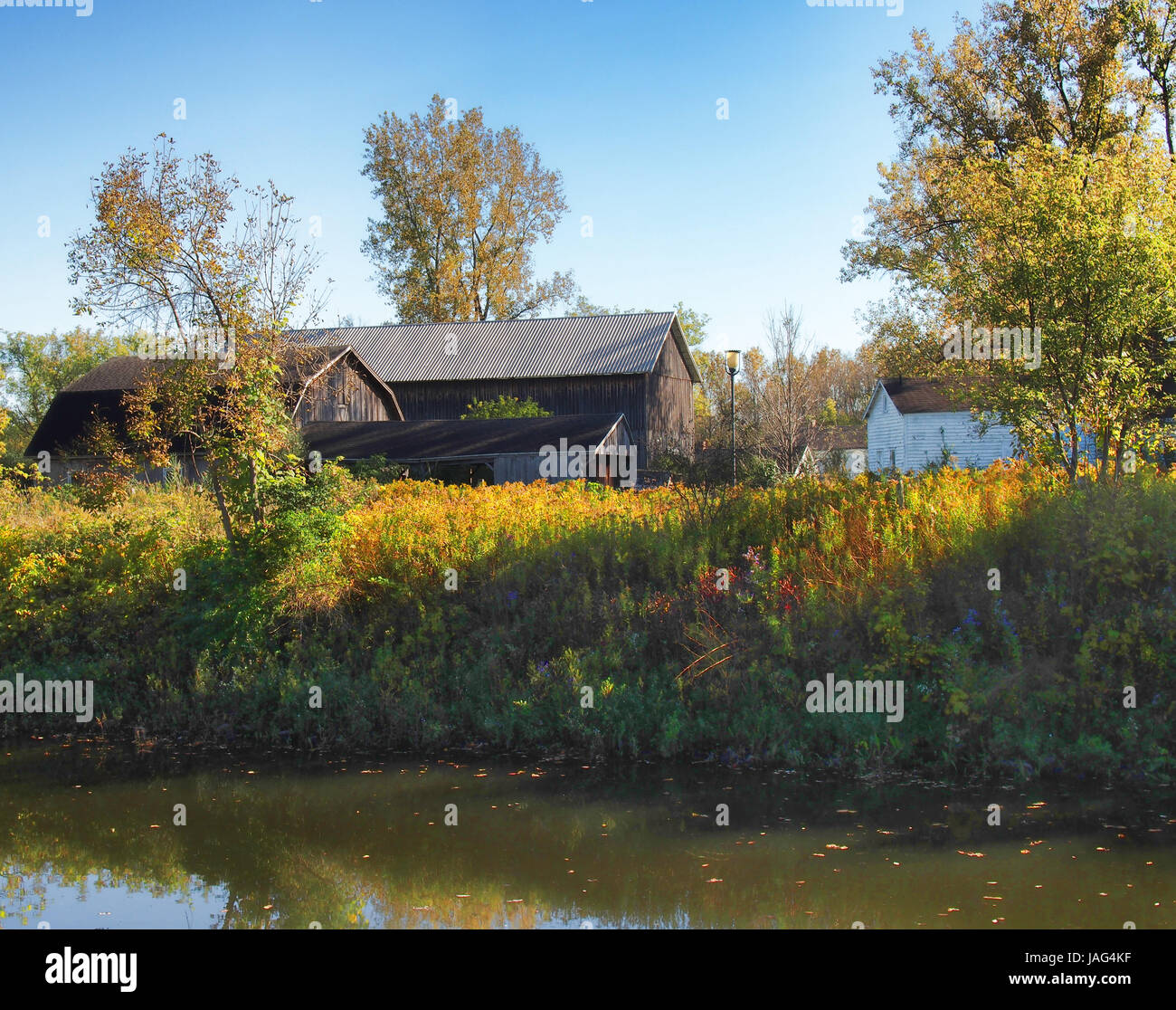 farm on the Erie Canal Stock Photo - Alamy